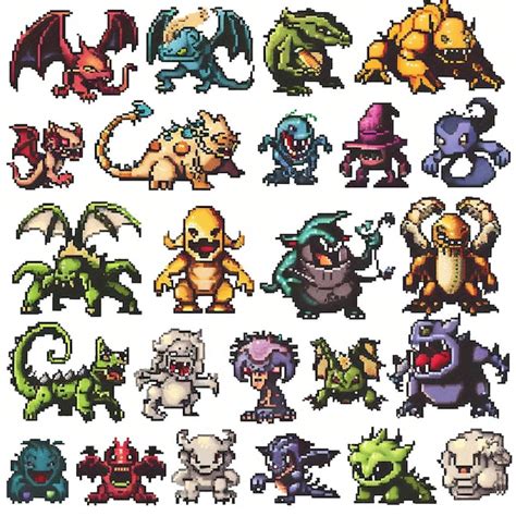 Rpg Monsters Rpg Enemies Sprites Rpg Maker Enemy Spri Premium Ai