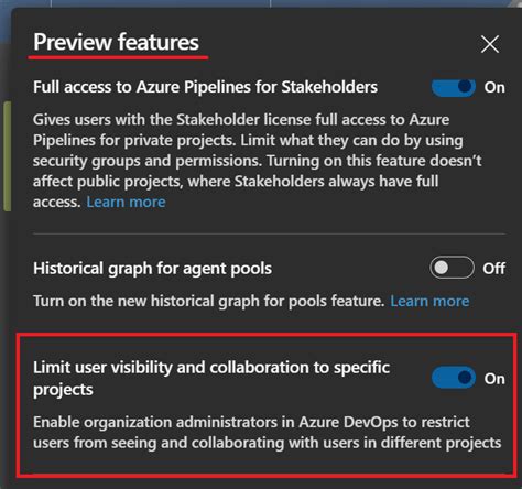 Azure Devops Limit User Visibility And Collaboration To Specific Projects Dev Community