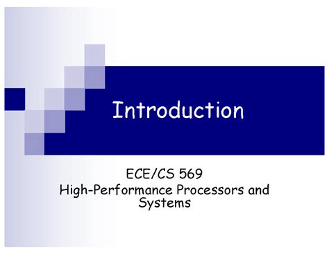 Lec1 Intro Intro Lecture On High Performance Professors By Professor