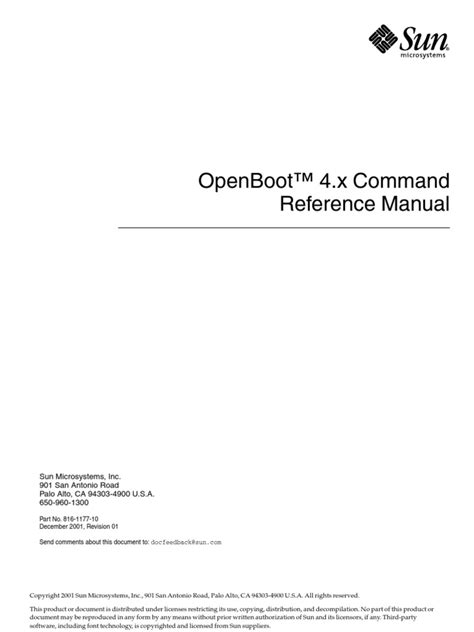 Openboot 4x Command Reference Manual Download Free Pdf Booting
