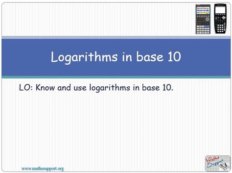 Maths Igcse E3103 Logarithms In Base 10 Math Support