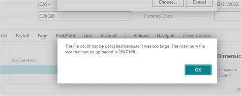 The File Could Not Be Uploaded Because It Was Too Large Dynamics 365