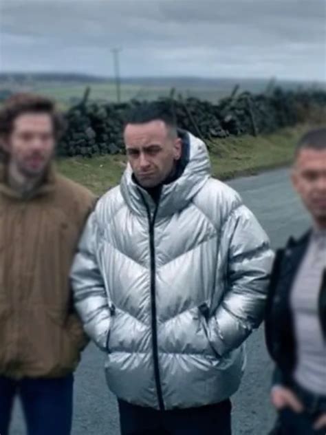 Joe Gilgun Brassic S03 Silver Puffer Jacket Wilson Jackets