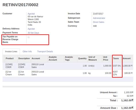 manage indian gst in odoo