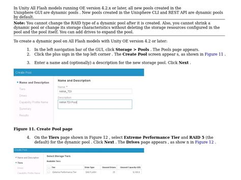Creating A Dynamic Pool Storage Configuration Best Practices For Sap Hana Tdi With Dell Unity