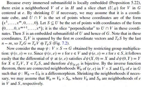 Differential Geometry Question About Proof That A Closed Lie Subgroup Is Embedded In John Lee