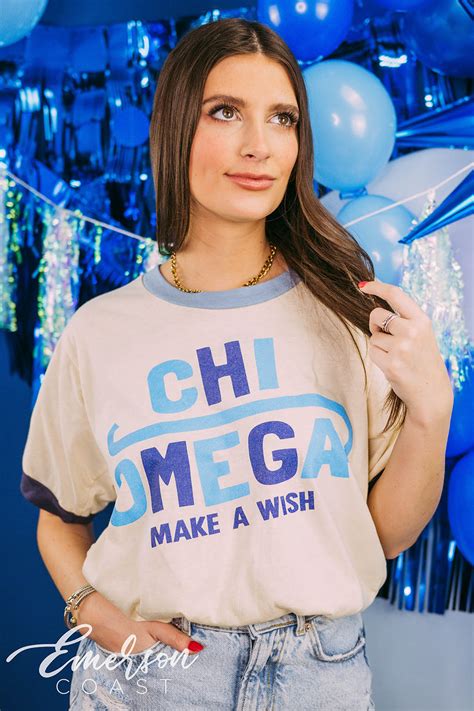 Chi Omega Philanthropy Make A Wish Colorblock Ringer Tee Emerson Coast