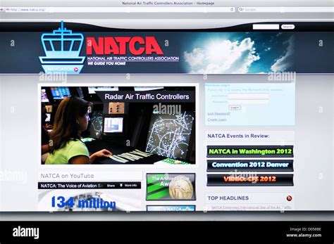 The National Air Traffic Controllers Association Natca Website Stock