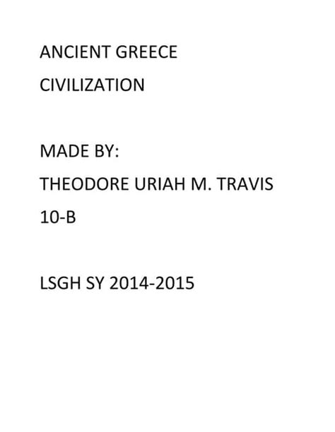 Ancient Greece Concept Map Docx