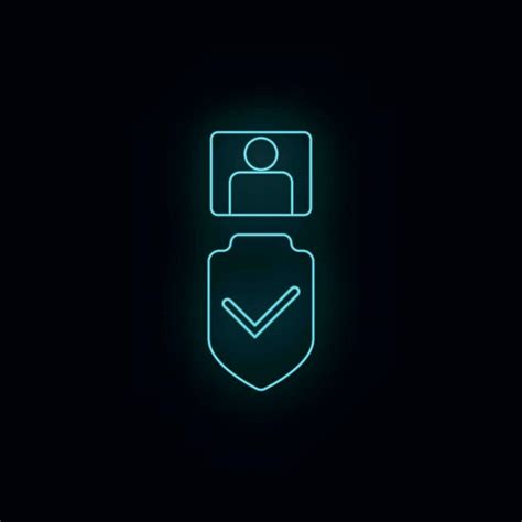 Shield Man Neon Icon Web Development Vector Icon Element Of Simple