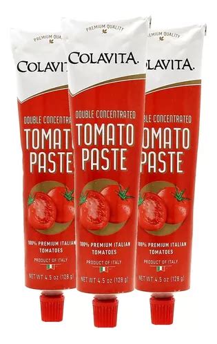 Pasta De Tomate Duplo Colavita Tubo 128g 3 Tubos Parcelamento Sem Juros