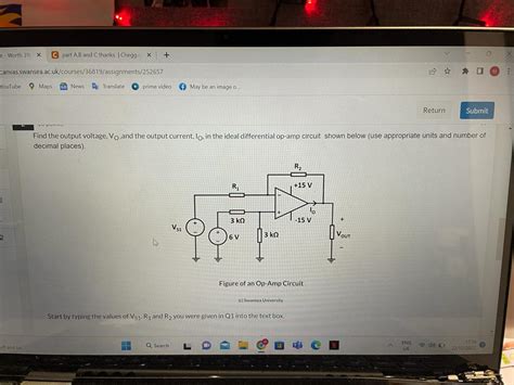 Solved Find The Output Voltage VO And The Output Current Chegg