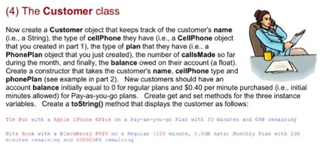 Solved 4 The Customer Class Now Create A Customer Object