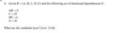 Solved Gives R A B C D E And The Following Vet Of Chegg Com