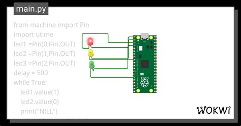 Traffic Signal Wokwi Esp32 Stm32 Arduino Simulator