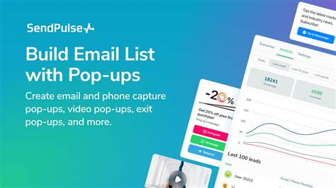 Sendpulse Email Sms And Pop‑ups Send Emails Sms And More Grow Your