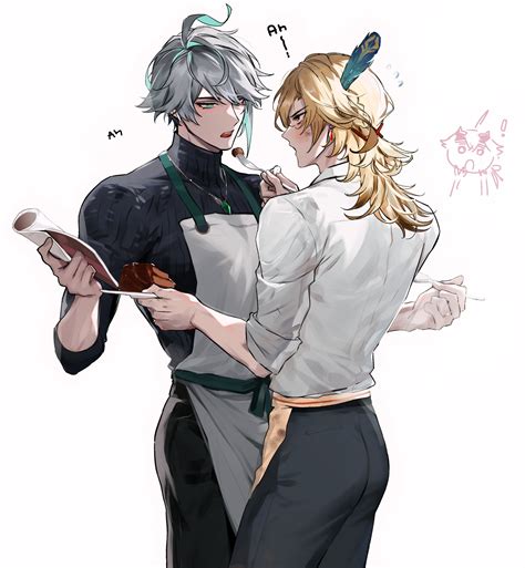 Alhaitham Kaveh And Thoma Genshin Impact Drawn By Hwan Mob Hwan