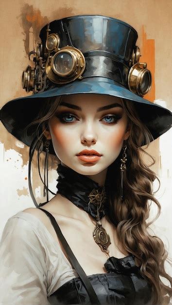 Steampunk Girl Premium Ai Generated Image