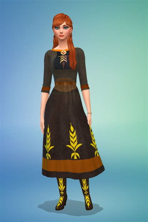 Frozen 2 Annas Dress Sims 4 Dresses Sims 4 Clothing Sims 4