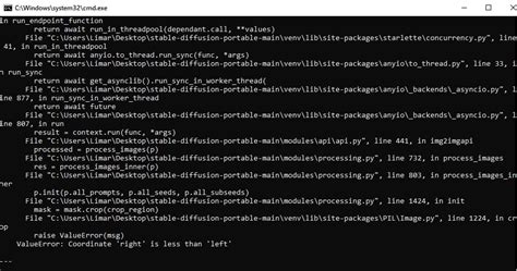 Img2img Api Valueerror Coordinate Right Is Less Than Left · Issue