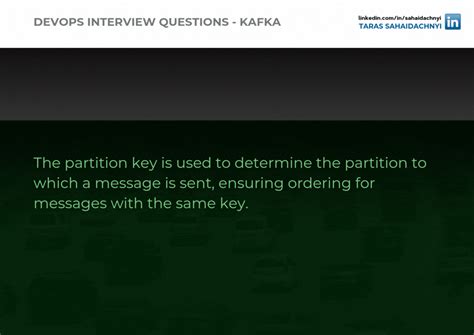 Taras Sahaidachnyi On Linkedin Devops Kafka Interivew Questions Interviewquestion