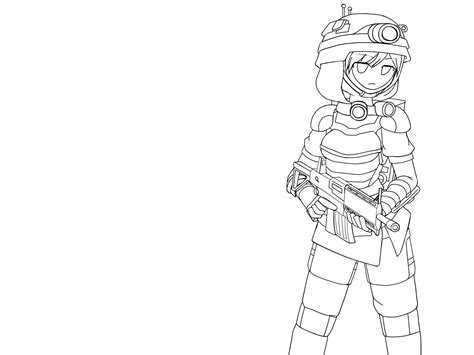 Engineer Girl With Heavy Armor Wo Color Rfactorio