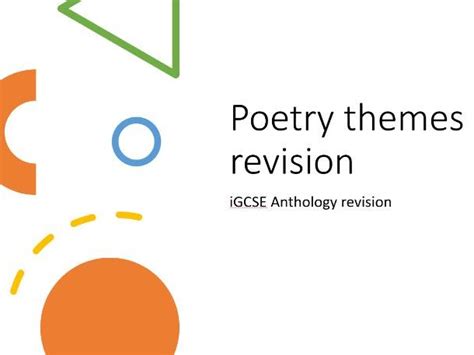 Igcse Edexcel Anthology Poetry Theme Revision Teaching Resources