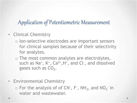 Potentiometry And Ion Selective Electrodes Pptx