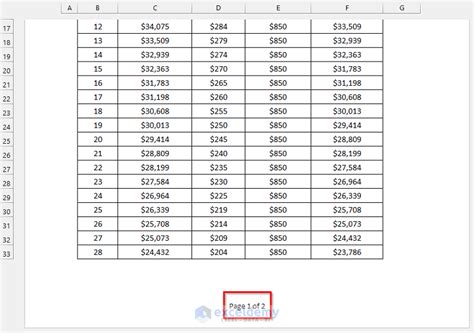 how to show page number in excel background 2 ways