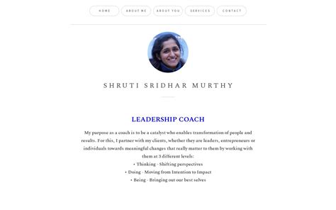 Leadership And Executive Coaching Shruti Sridhar Murthy