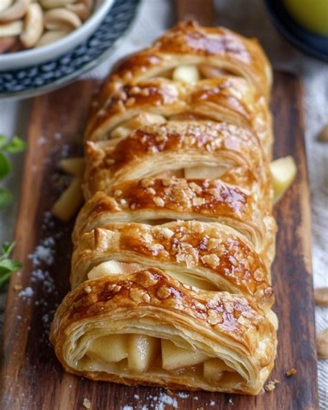 Apple Puff Pastry Braid
