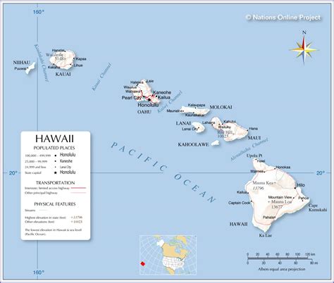 Hawaiian Islands Map