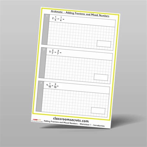 ks2 adding fractions and mixed numbers arithmetic test resource classroom secrets