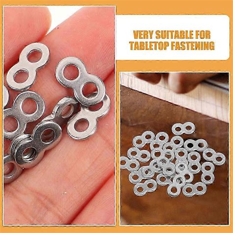 25pcs Tabletop Fasteners 8 Figure Fasteners Stainless Steel Table Top