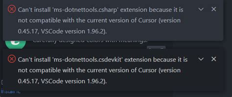 unable to install c dev kit bug reports cursor community forum