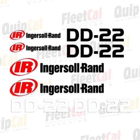 Ingersoll Rand Dd 22 2000s Marking Decal Set Truck And Equipment Decals