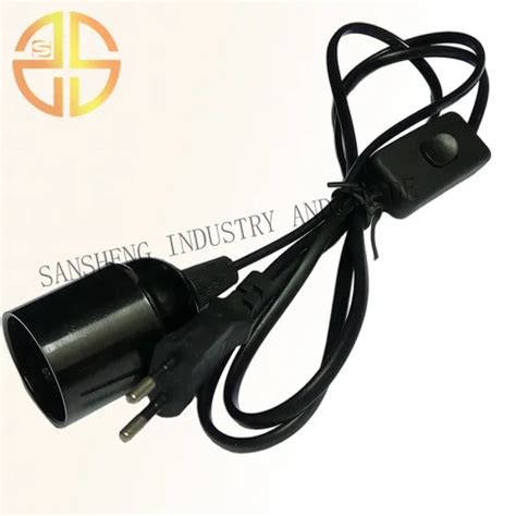 E27 Holder Cord With Switch Lamp Socket With Wire Switch Lamp Bulb