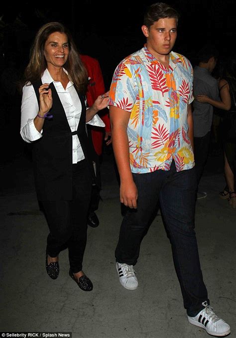 Maria Shriver Is Joined By Son Christopher Schwarzenegger And Her Two