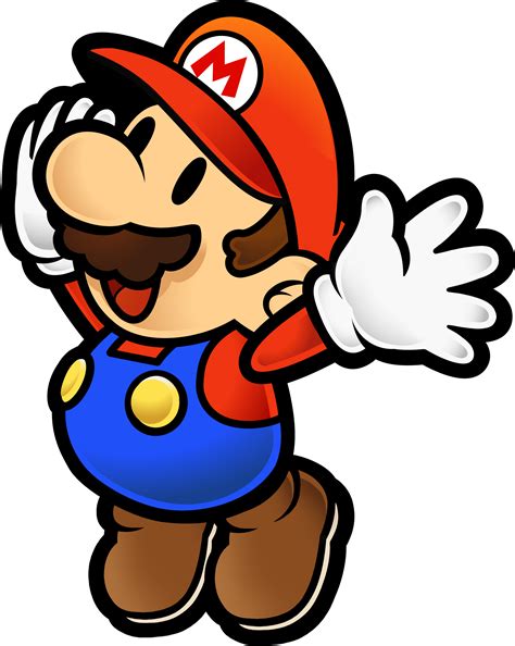 File Pmttyd Mario Waving Artwork Png Super Mario Wiki The Mario