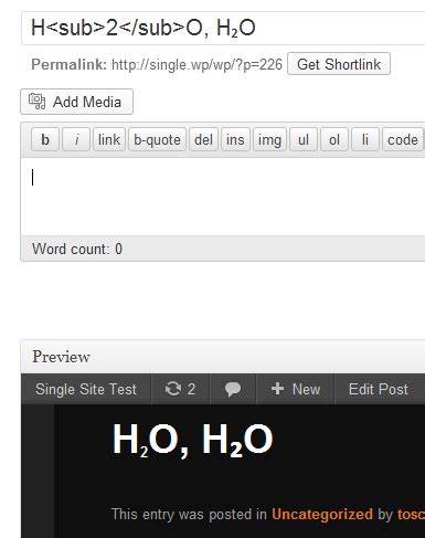 How To Add Subscript And Superscript In WordPress Page Titles