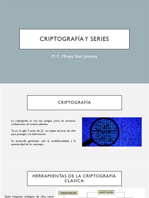 Criptografía Y Series Pdf Criptografía Comunicación Segura