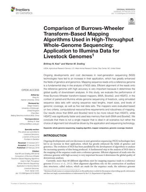 Pdf Comparison Of Burrows Wheeler Transform Based Mapping Algorithms
