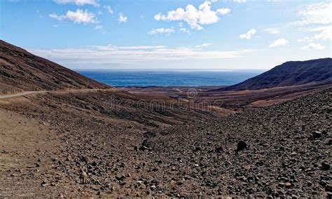 Pico De La Zarza Mountains At Playa De Cofete Canary Islands Spain