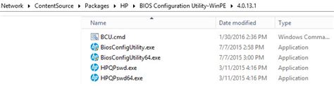 how to create a hp biosconfiguration utility package in configmgr