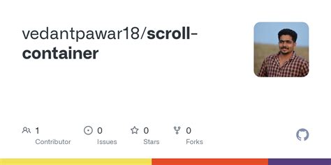 GitHub Vedantpawar Scroll Container
