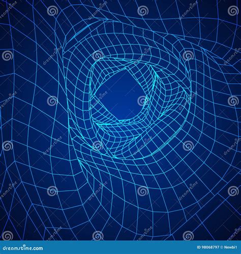 Wireframe Mesh Organic Tube Stock Vector Illustration Of Modeling Icon 98068797