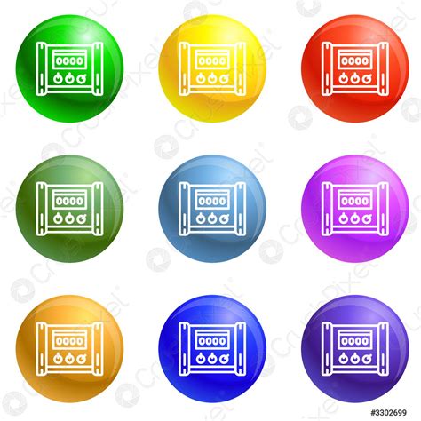 Electric Microcontroller Icons Set Vector Stock Vector Crushpixel