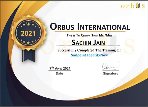 Sachin Jain On Linkedin Successfully Completed The Training On Sailpoint Identity Now Thanks