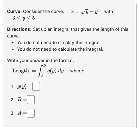 Solved Curve Consider The Curve X Y2 Y