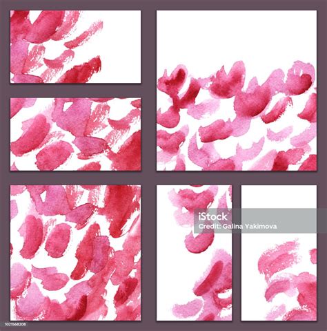 다양 한 비즈니스 카드 광경 템플릿추상 밝은 빨간색과 분홍색 배경 최소한의 일러스트 레이 션의 설정 0명에 대한 스톡 벡터 아트 및 기타 이미지 Istock